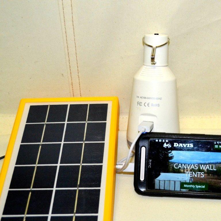Solar LED Tent Lights | Rechargable Lights | Davis Tent